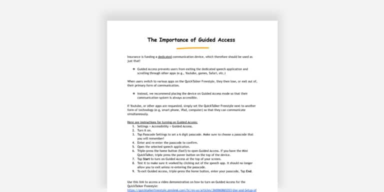 SLP Resources | QuickTalker Freestyle