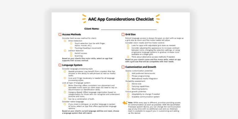 SLP Resources | QuickTalker Freestyle